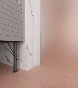 Erga Paris, sprchová zástěna Walk-In 30x200 cm, 8mm sklo námraza, bílý profil, ERG-V02-PARIS-030x200-FR-WH
