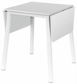 Jídelní stůl MAURO rozkládací 60-120x60 cm, MDF a kov bílý