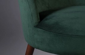Zelená sametová jídelní židle DUTCHBONE Barbara