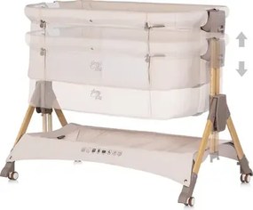 CHIPOLINO Postýlka SleepNFold 2v1 Cashmere / Přístavná k posteli / 6 v
