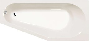 Polysan Tigra - Asymetrická vana R 170x80 cm, ivory 90611.40