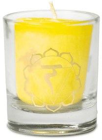 Milujeme Kameny Čakrová vonná svíčka - 3. čakra - bergamot, limetka, grapefruit