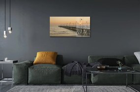 Obraz na skle Gdańsk Sea molo 125x50 cm