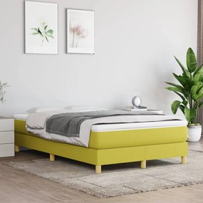 vidaXL Box spring postel zelená 120 x 200 cm textil