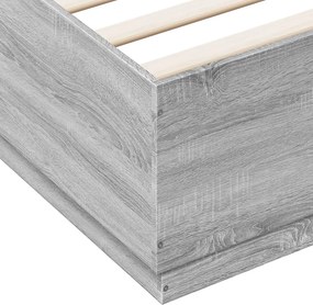 Rám postele šedý sonoma 200 x 200 cm kompozitní dřevo 3209679