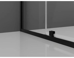 Mexen Exo, sprchový kout s křídlovými dveřmi 95 x 95 cm, 6mm čiré sklo, černý profil, 819-095-095-70-00
