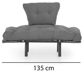 Atelier del Sofa Křeslo Nitta Single - Grey, Šedá