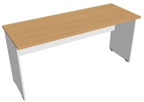 Stůl pracovní rovný 160 cm - Hobis Gate GE 1600 Dekor stolové desky: buk, Dekor lamino podnože: bílá