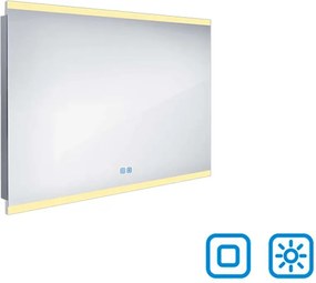 Nimco - Zrcadlo s LED osvětlením, 100x70 cm, dvěma dotykovými senzory ZP 12004VX