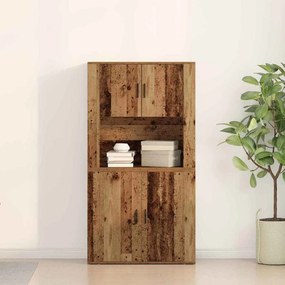 Vysoký bufet Staré dřevo 80 x 33 x 150 cm Kompozitní dřevo 3334336