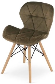 Jídelní židle SKY hnědé 4 ks - skandinávský styl