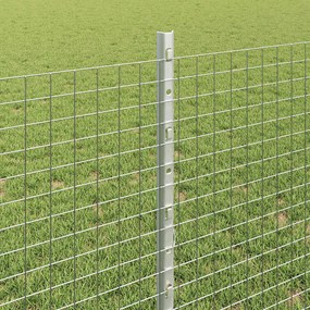 Svařovaná drátěná plotovina s tyčkami 50 x 0,8 m Stříbrná 3336394