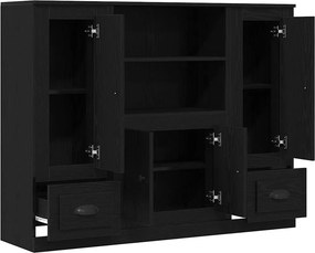 Vysoká skříň Černý dub 132 x 35.5 x 103.5 cm Kompozitní dřevo 3333078
