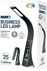 Platinet PDLU3B černá / LED lampička / stmívatelná / dotyková / hodiny