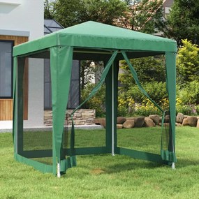 Party stan se 4 síťovanými bočnicemi zelený 2 x 2 m HDPE 319218