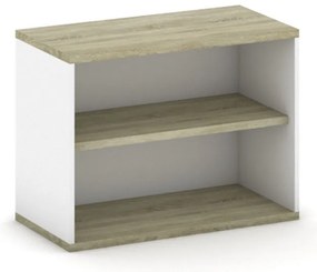 Nástavba otevřená MIRELLI, 800 x 400 x 600 mm, bílá/dub sonoma