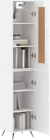 Skříň highboard bílá s vysokým leskem 34,5x34x180 cm kompozit 3200107