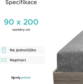 Froté prostěradlo EXCLUSIVE světle modré 90 x 200 cm