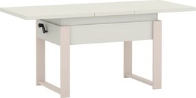 Rozkládací polohovací konferenční stolek HOGO 3v1 | 120-157x62,5-74,5x67 cm | síla horní desky 32 mm | bílá/nohy kašmír
