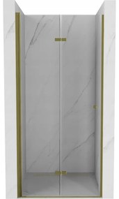 Mexen Lima skládací sprchové dveře 90 cm, Průhledné, Zlatá - 856-090-000-50-00