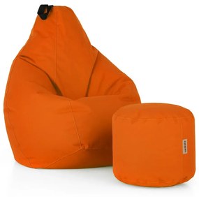 SakyPaky sedací set Hruška s taburetem oranžová
