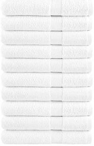 Prémiové ručníky SOLUND 10 ks bílé 100x200 cm 600 g/m² 137142