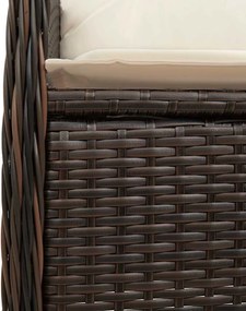 9dílný zahradní bistro set s poduškami hnědý polyratan 3277074