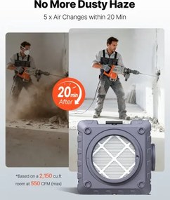 Luftreiniger s 3-stupňovým stapelbarerem Negativluftmaschine 15574 l/min