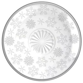 Altom Skleněný dezertní talíř Snowflakes 17,5 cm