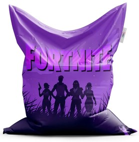 Sablio Sedací vak FORTNITE Fialová silueta - 200x140 cm