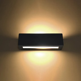 Sollux Lighting Nástěnné svítidlo keramické VEGA černé