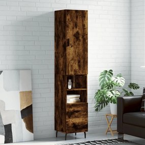 vidaXL Skříň highboard 34,5 x 34 x 180 cm kompozitní dřevo [3198930] Barva: kouřový dub