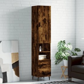 vidaXL Skříň highboard 34,5x34x180 cm kompozit [3198930] Barva: kouřový dub