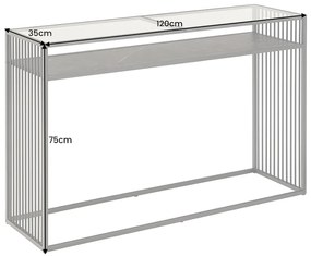 Designová konzole Haines 120 cm vzor divoký dub