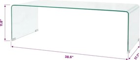 Konferenční stolek tvrzené sklo 98x45x30 cm čiré 244189