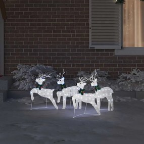 LED Sobové 4 ks Stříbrná 45 x 19 x 65 cm textil 3385894