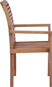 vidaXL Stohovatelné jídelní židle 4 ks masivní teak [44665]