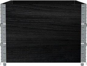 Zahradní truhlík černý 120 x 80 cm masivní borové dřevo 3295424