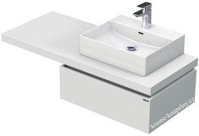 Intedoor Desk New koupelnový nábytek 1205 mm s umyvadlem na desku, DE 54 120 P STORM 1Z Varianta: A3396 Antracit MAT
