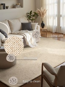 BT Carpet, Kusový koberec Wolly 102843, 100x140, bílá, ložnice