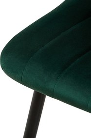 Sada 4 ks židle Dijon samet – zelená