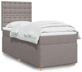 Box spring postel s matrací taupe 80x200 cm textil 3291125