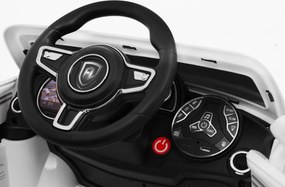 Ramiz Elektrické autíčko Turbo-S pro děti bílé + dálkové ovládání + plynulý rozjezd + EVA kola + MP3 rádio