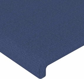 Čelo postele modré 90x5x118/128 cm látkové 3116040