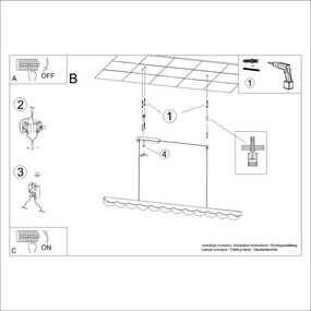 Vínové hliníkové LED závěsné svítidlo BISCUIT – Thoro
