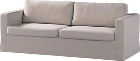 Potah na pohovku IKEA  Karlstad 3-místná, nerozkládací, dlouhý barva béžová látka sametová