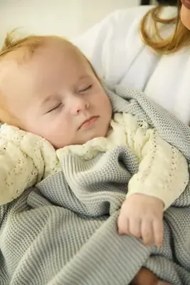 MoMi HUG Dětská pletená deka béžová