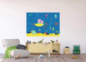 Dětská vliesová fototapeta na zed' Prasátko Peppa Podvodní Dobrodružství | 155 x 110 cm | DFTDNM5299