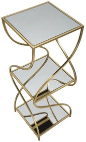 Zlatý odkládací stolek na telefon Mauro Ferretti Ramas 30x30x80 cm