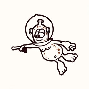 Samolepka / dětská samolepka Vesmírný návštěvník 5171 - 47 x 50 cm